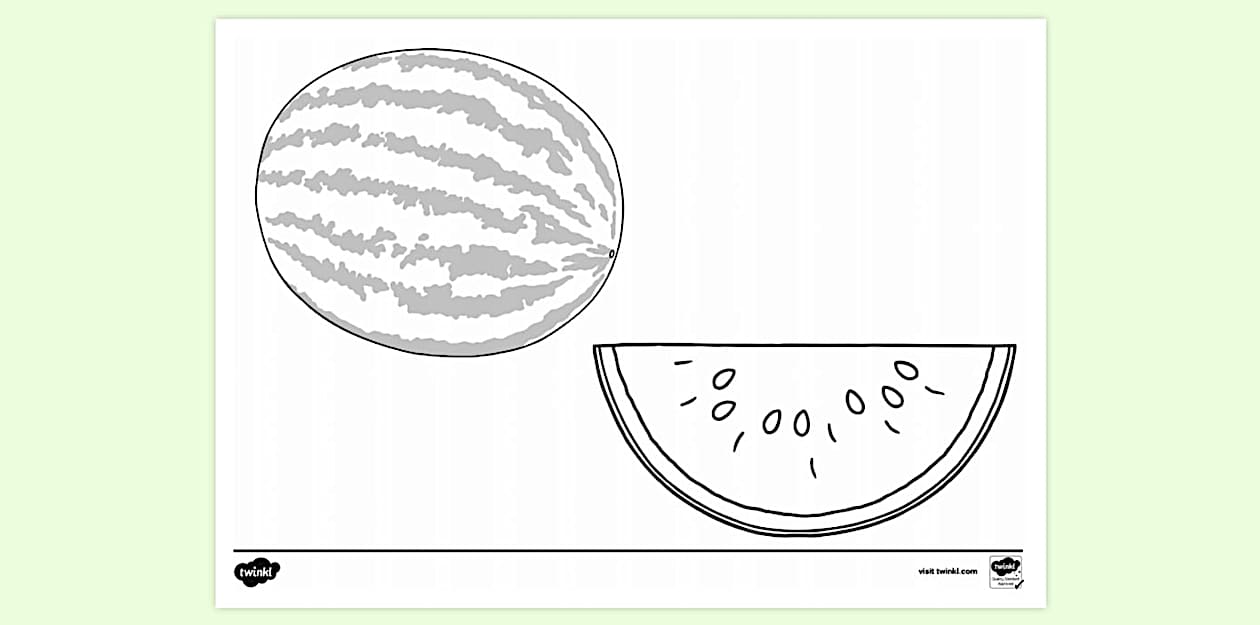 Watermelon Colouring Page | Colouring Sheets (teacher made)