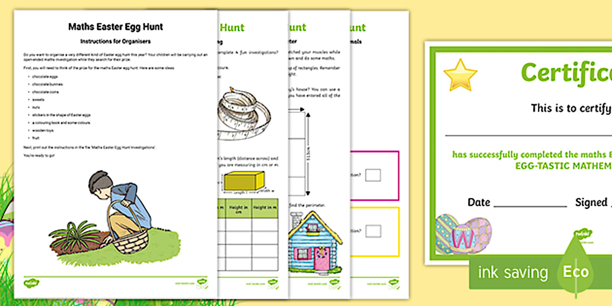 👉 Maths Easter Egg Hunt - KS2 - Primary Resource - Twinkl