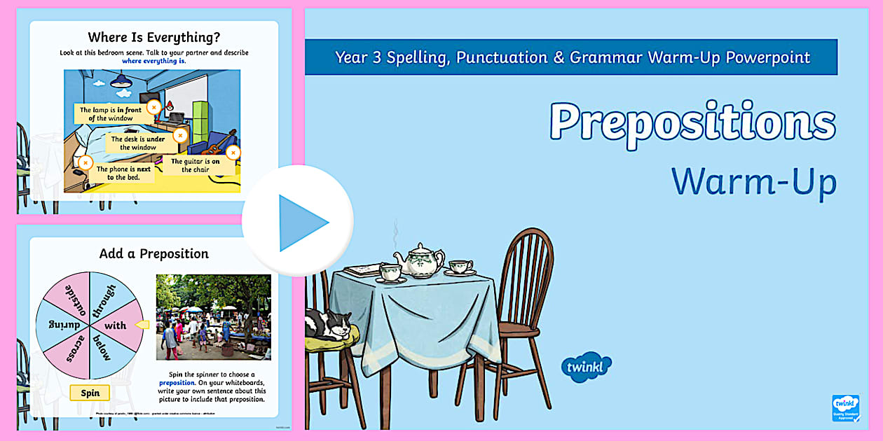 Prepositions Activity KS2 Warm-Up PowerPoint (teacher made)