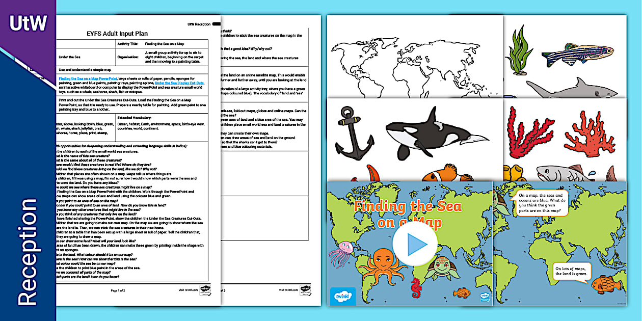 EYFS Finding Oceans on a Map Adult Input Plan Resource Pack