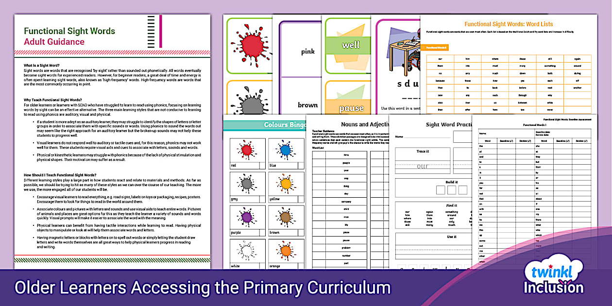 Older Learners: Functional Sight Words: Complete Pack