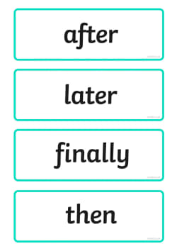 Recount Writing Word Cards (teacher made)