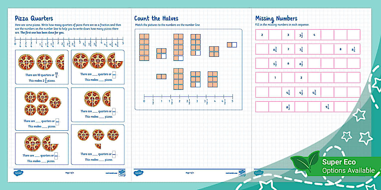 Fractions: Counting in Fractions (Ages 6 - 7) (teacher made)