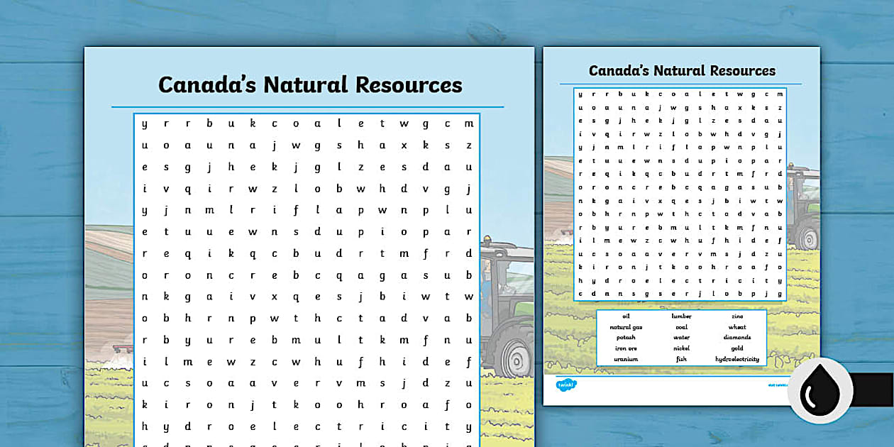 Natural Resources Canada Word Search (Teacher-Made) - Twinkl