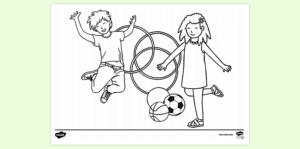 Fitness PE Colouring Sheet | Colouring Sheets (teacher made)