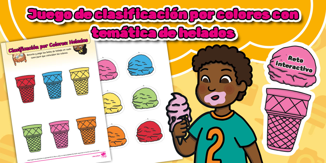 Juego: Clasificación por Colores - Helados