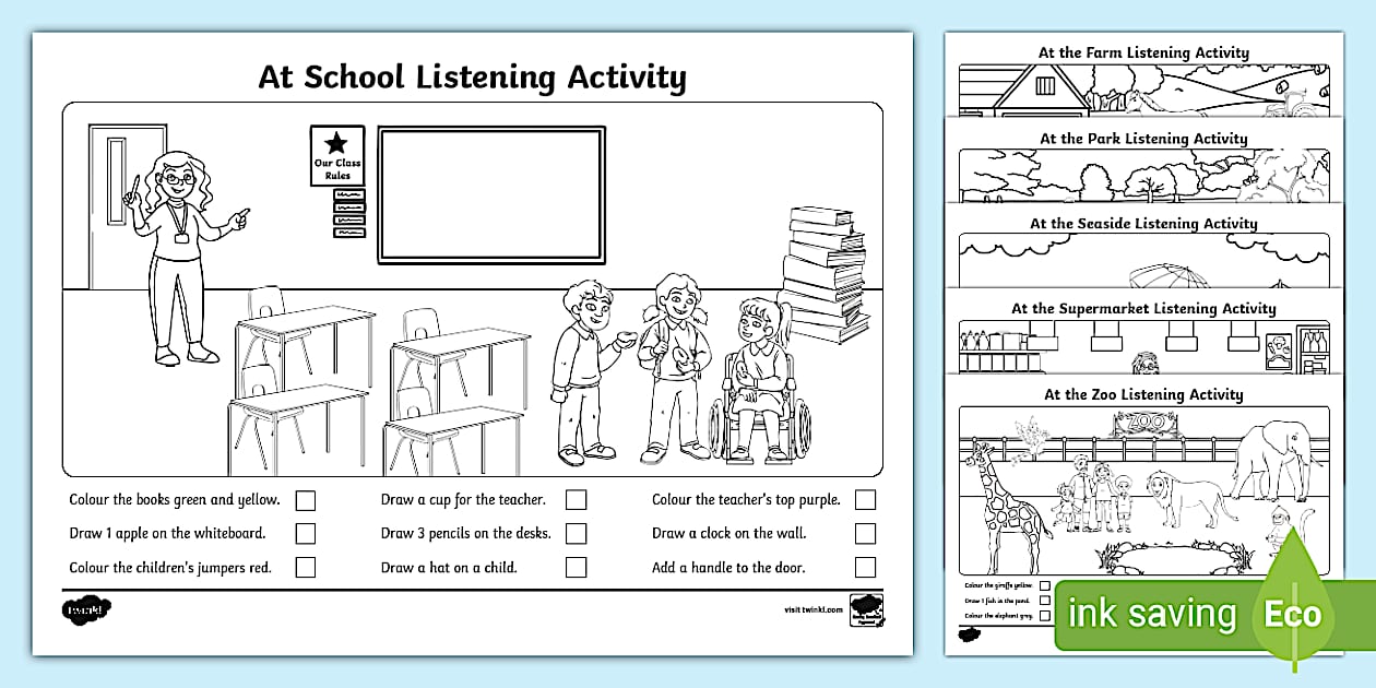 Following Instructions Listening Activity Bumper Pack
