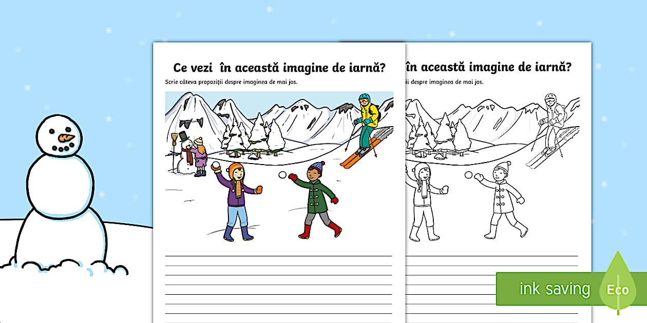 Scenă de iarnă - Suport imagistic pentru scrierea creativă