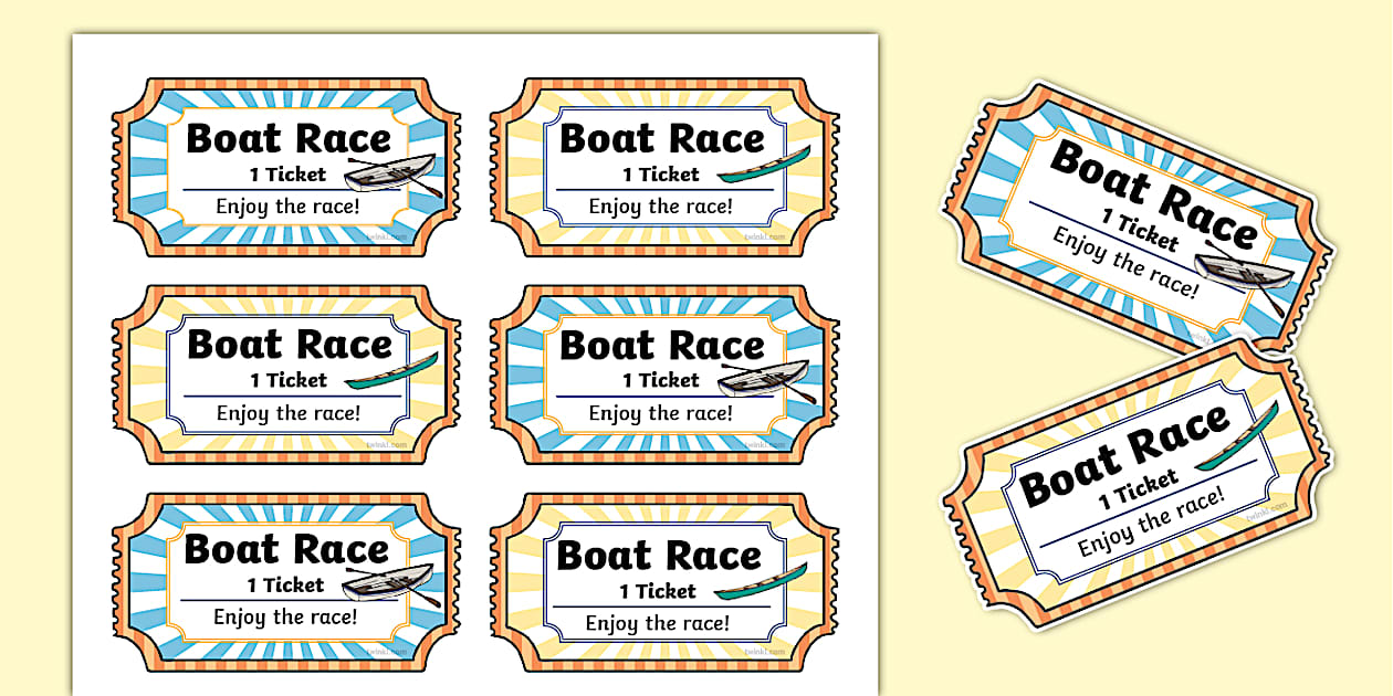 Victorian Boat Racing Event Tickets (teacher made) - Twinkl