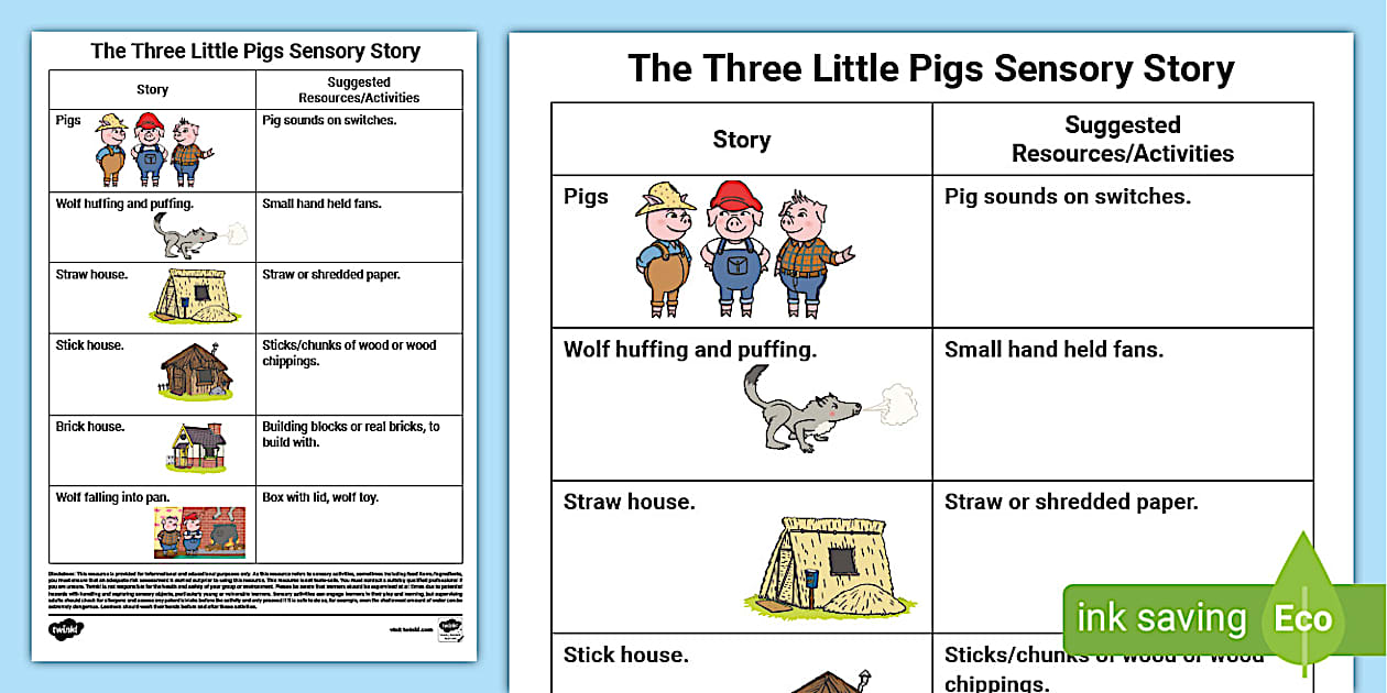 The 3 Little Pigs Sensory Story | Twinkl Inclusion - Twinkl
