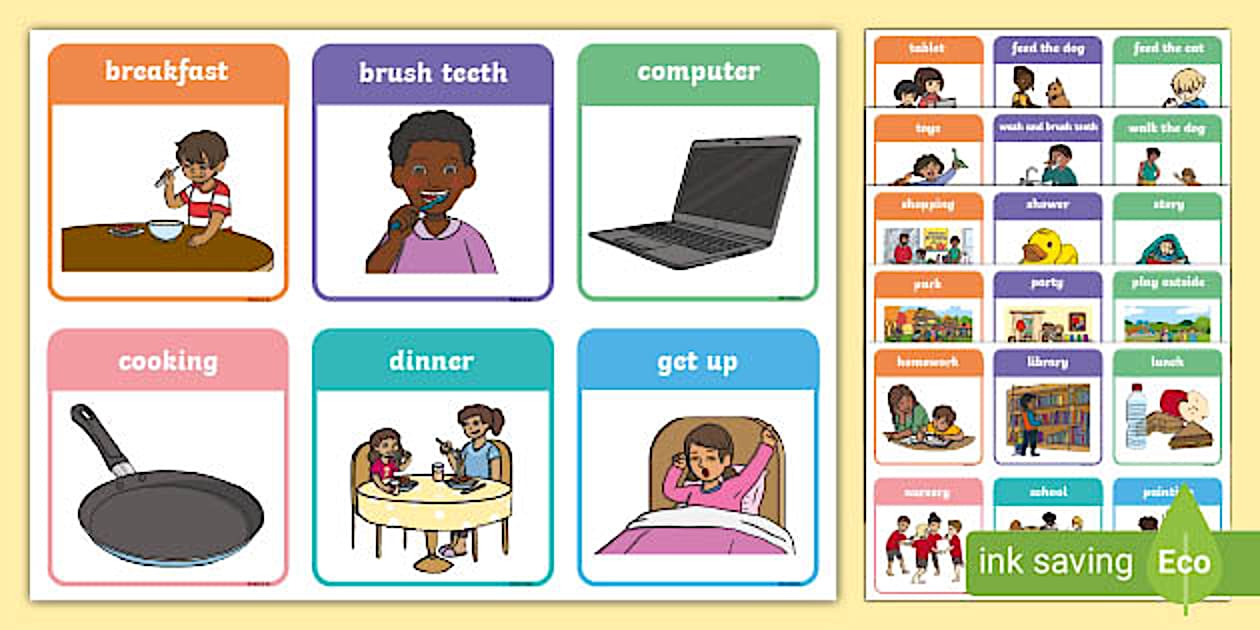 Editable Visual Timetable for Home (teacher made) - Twinkl