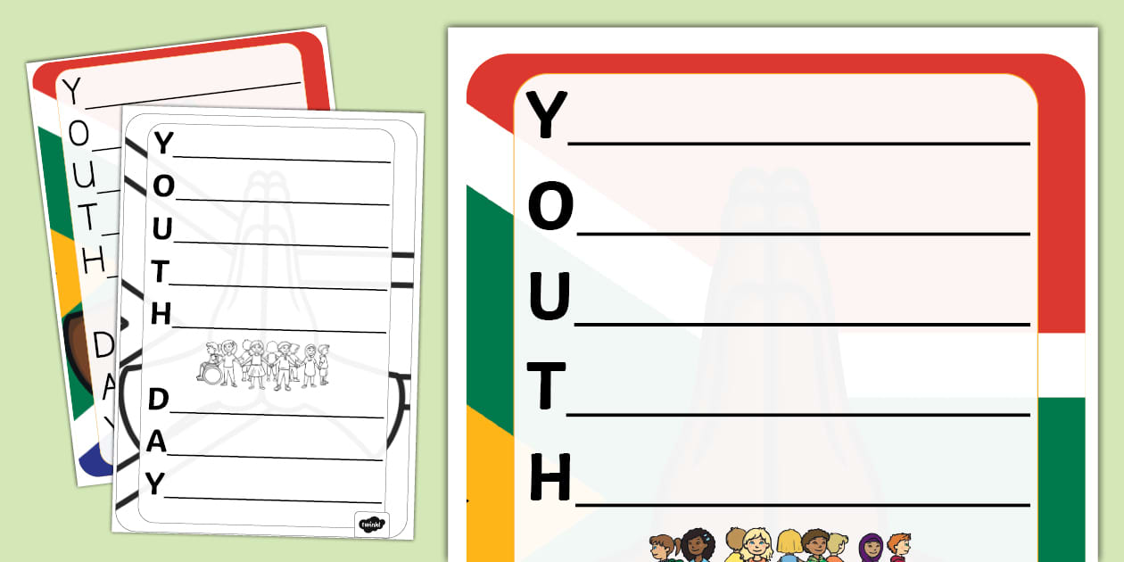 Youth Day Acrostic Poem Template - Twinkl