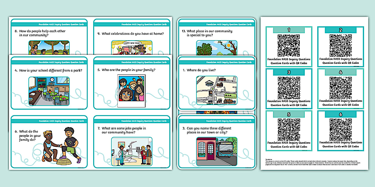 Foundation HASS Inquiry Questions Question Cards