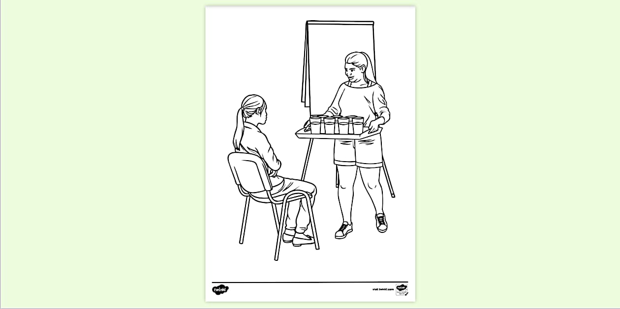 Serving Others Colouring Page | Colouring Sheets - Twinkl