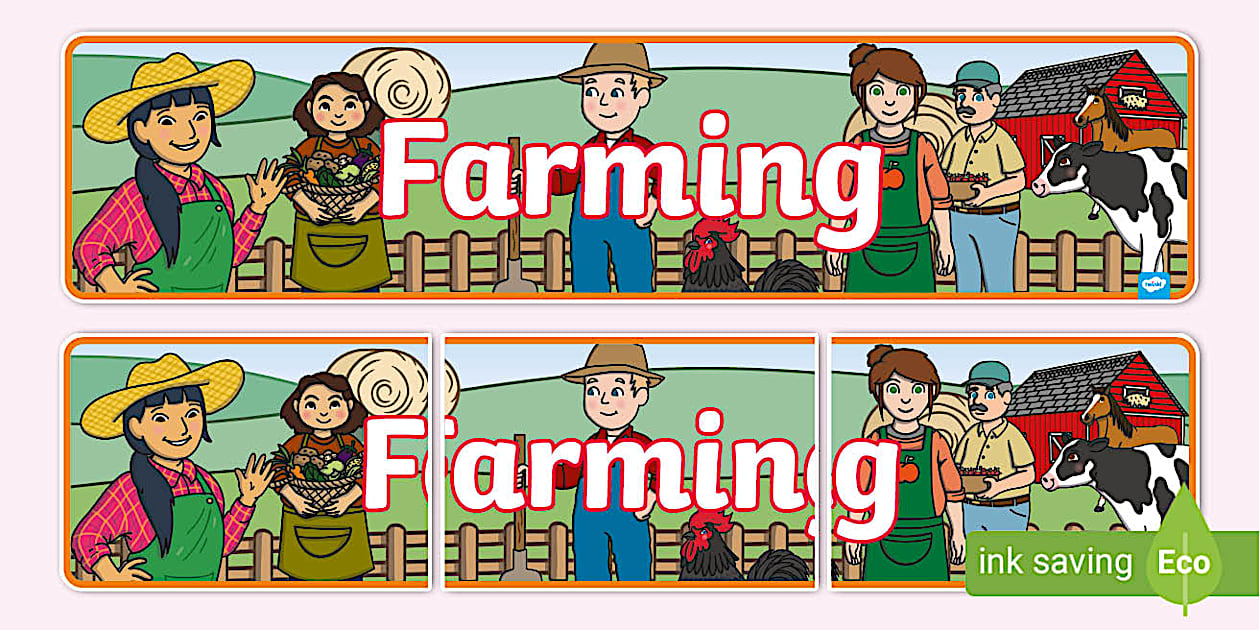 Farming Display Banner (teacher made) - Twinkl