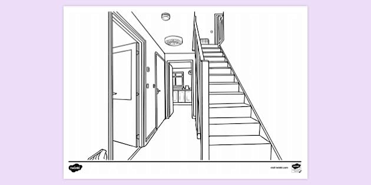 House Interior Colouring Sheet | Twinkl Resources - Twinkl