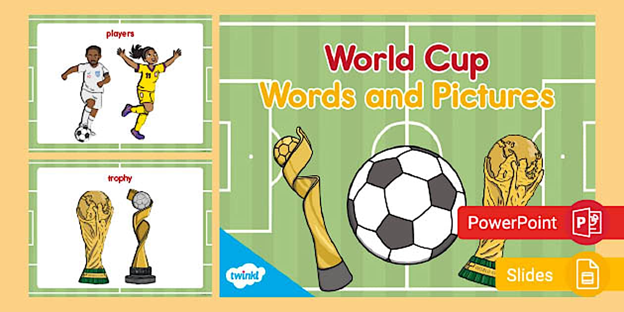World Cup Words and Pictures PowerPoint & Google Slides