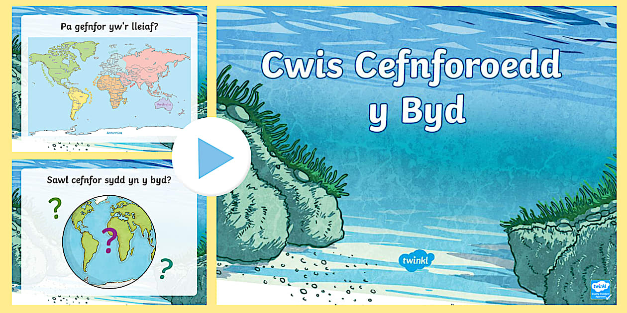 Pŵerbwynt Cwis Cefnforoedd y Byd (teacher made) - Twinkl
