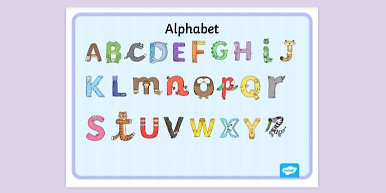 A to Z Pictures With Letters Poster | Display | Twinkl