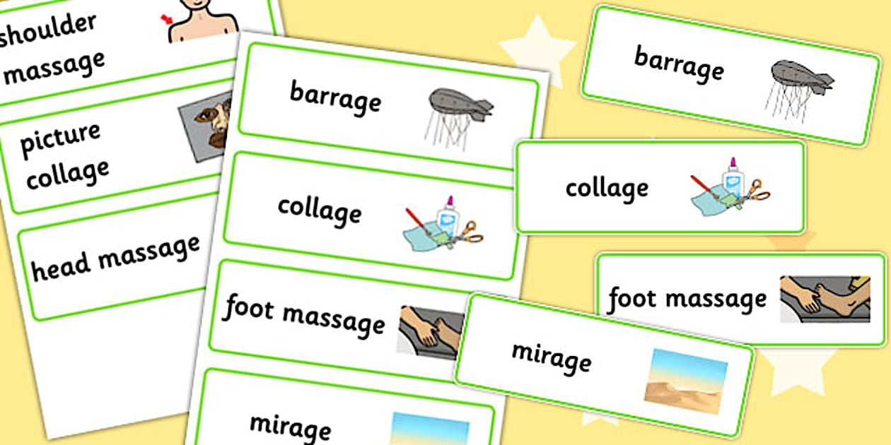Final 'zh' Sound Word Cards (teacher made) - Twinkl