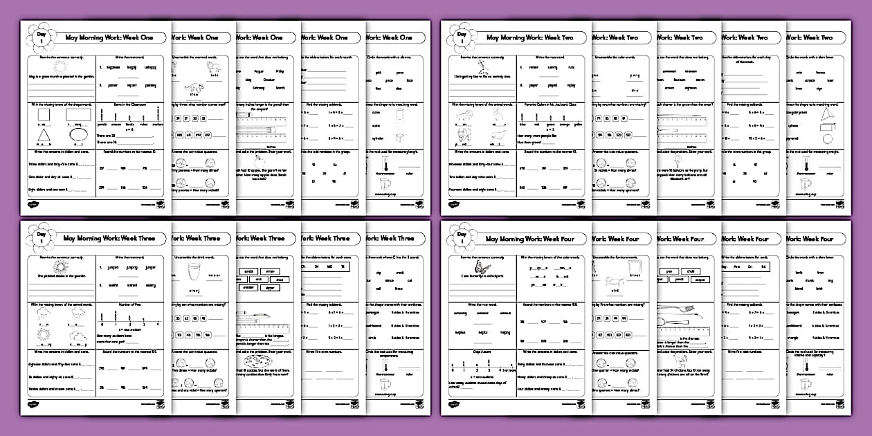 Second Grade May Morning Work Bundle (teacher made) - Twinkl