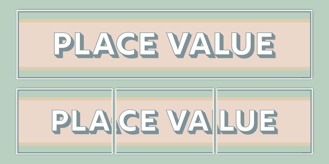 👉 3D Effect Themed Place Value Display Banner - Twinkl