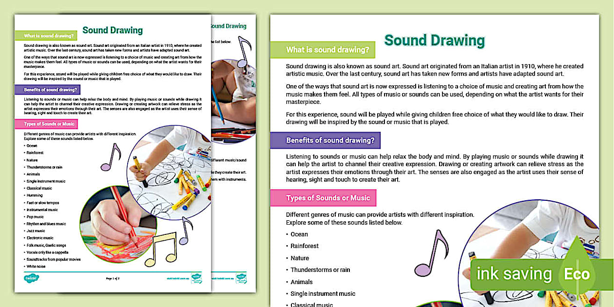 Sound Drawing丨Music and Movement (teacher made) - Twinkl