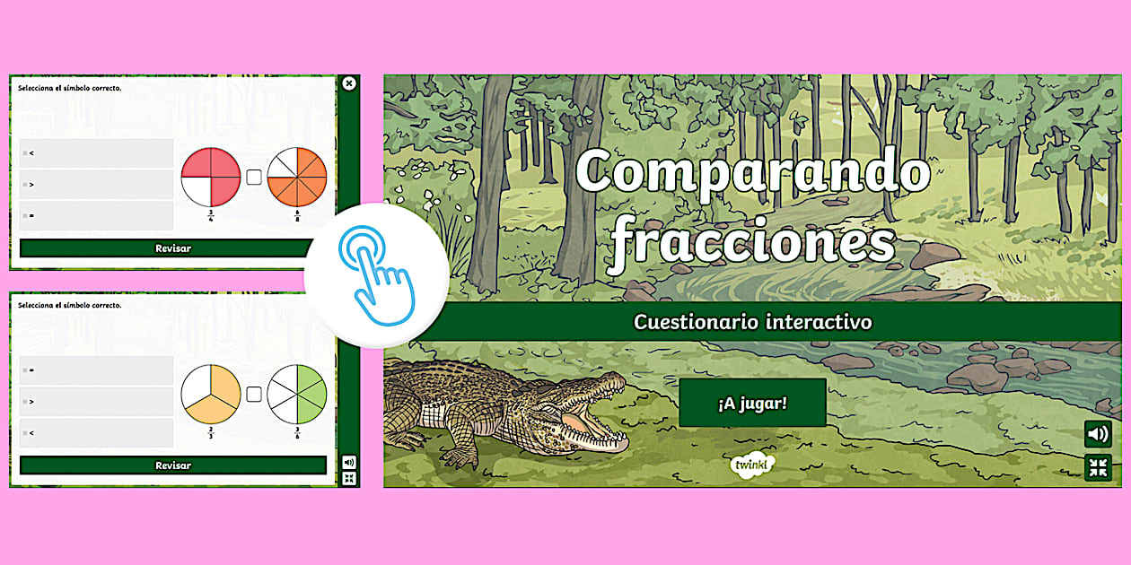 Cuestionario interactivo: Comparando fracciones - Twinkl