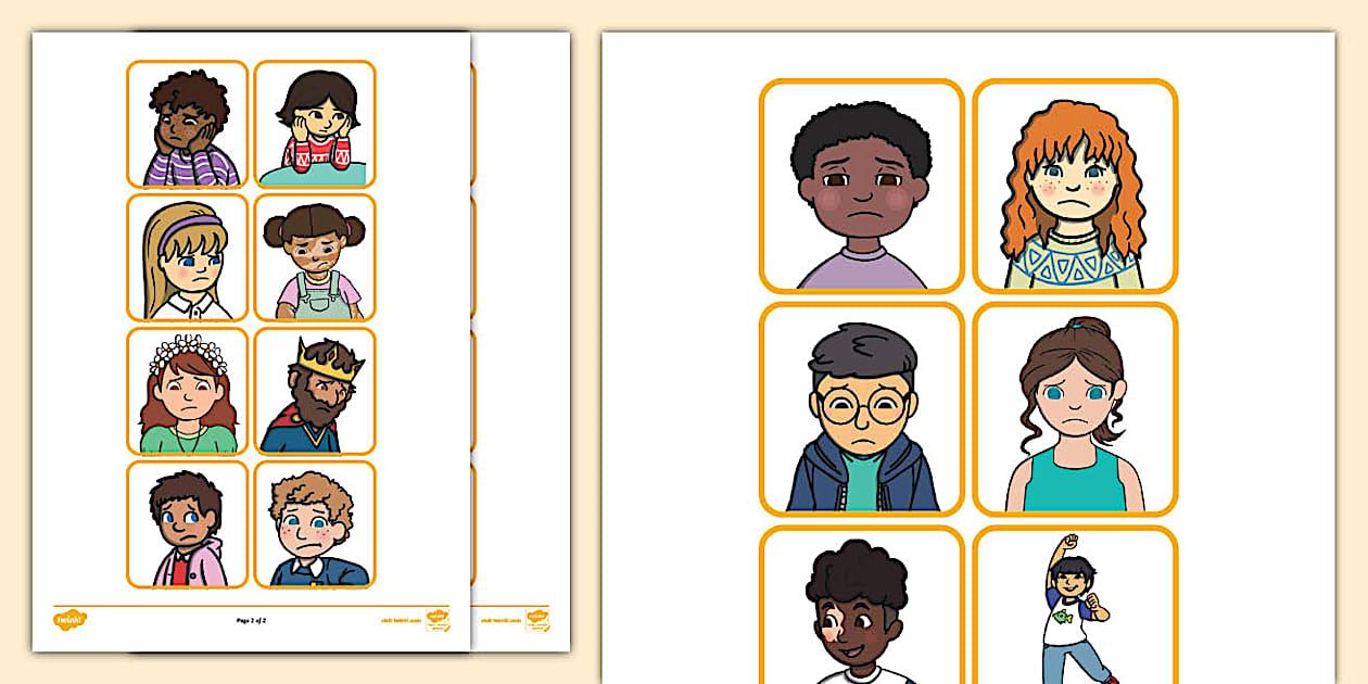 Emotions Matching Cards Set 3 Pictures Only (teacher made)