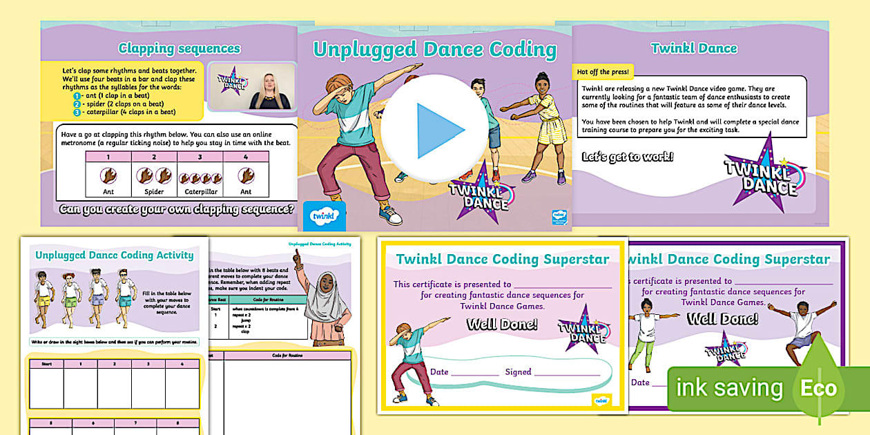 Unplugged Dance Coding Activity - KS2 (teacher made)