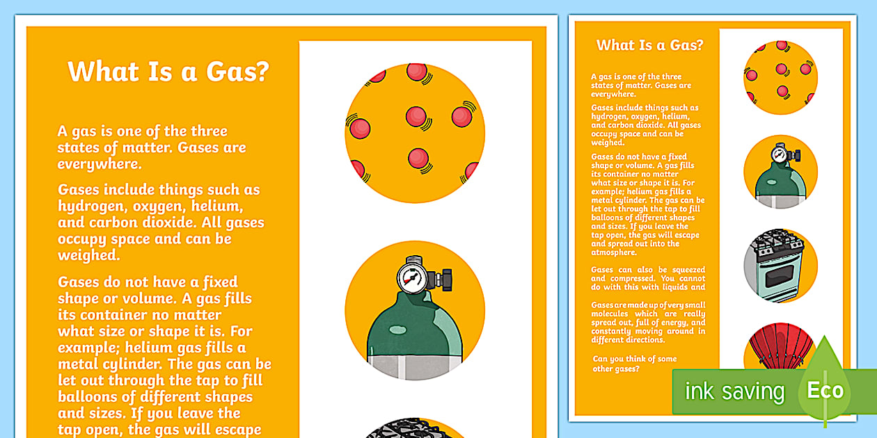 What is a Gas? A4 Display Poster (creat de profesori)