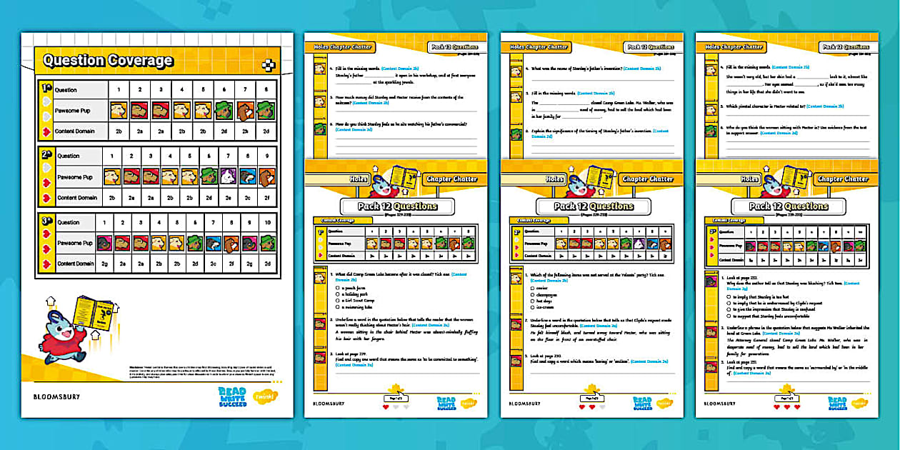 FREE! - Holes Chapter Chatter Pack 12 [UKS2] (teacher made)