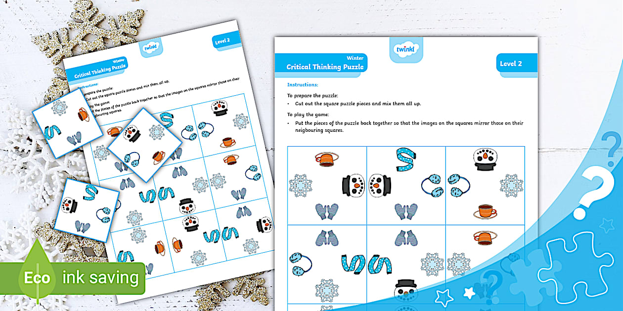 Winter Critical Thinking Jigsaw Puzzle – L2 - Twinkl Puzzled