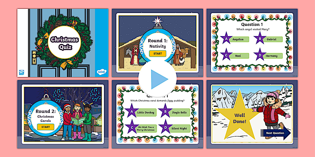Christmas Quiz for Children PowerPoint (teacher made)
