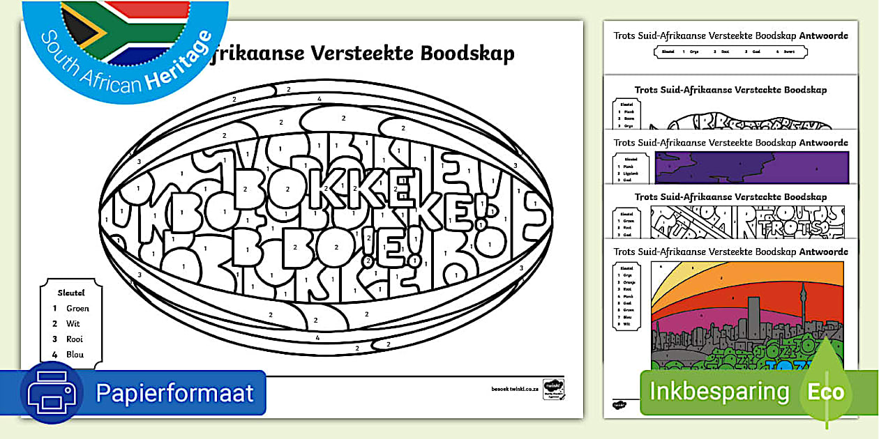 Trots Suid-Afrikaanse Versteekte Boodskap Inkeur - Twinkl