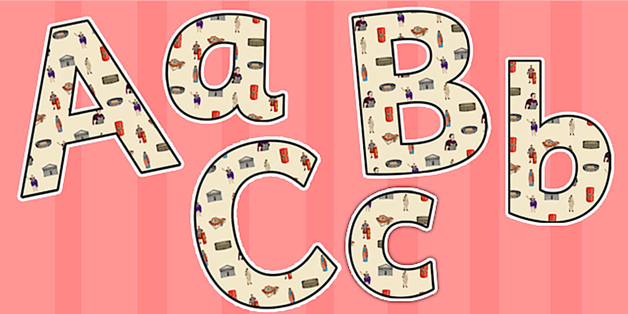 Cursive The Romans Themed A4 Display Lettering - Twinkl