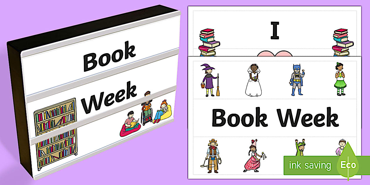 Book Week Light Box Inserts