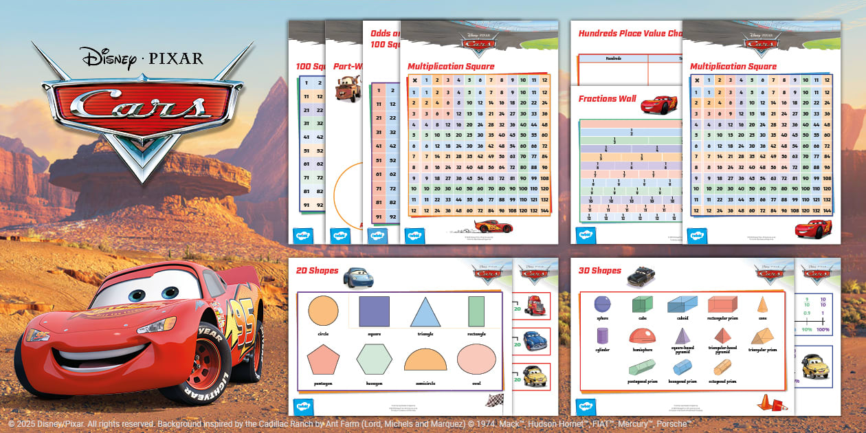 👉 Cars: Tabletop Maths Aids Pack (teacher made) - Twinkl
