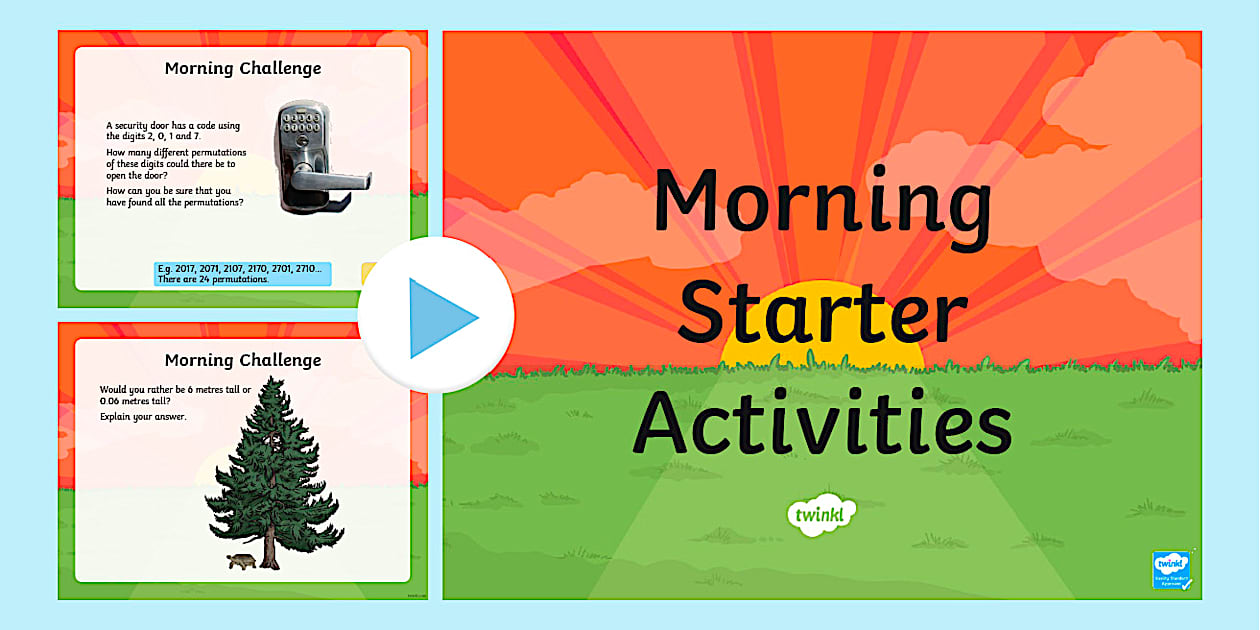 PS3 Morning Starters: PowerPoint 4 (teacher made) - Twinkl