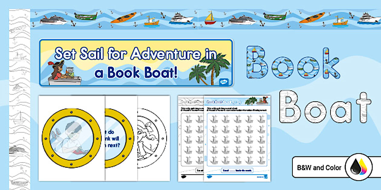 Set Sail for Adventure! Book Boat Classroom Decor Pack