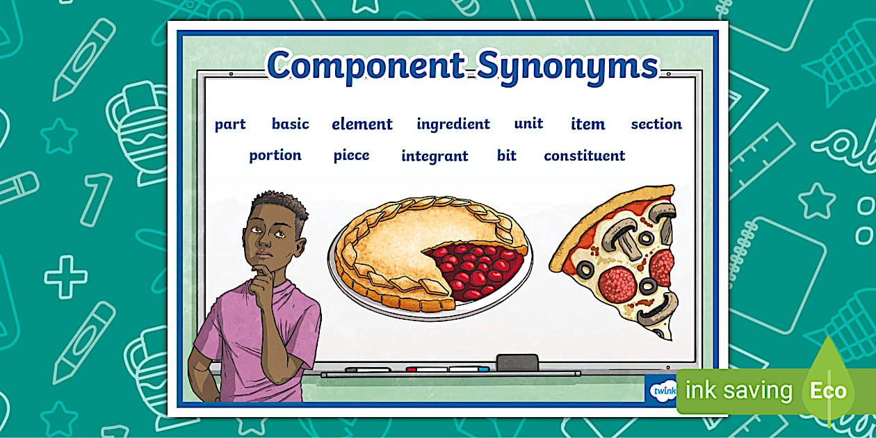 Component Synonyms Word Mat (teacher made) - Twinkl
