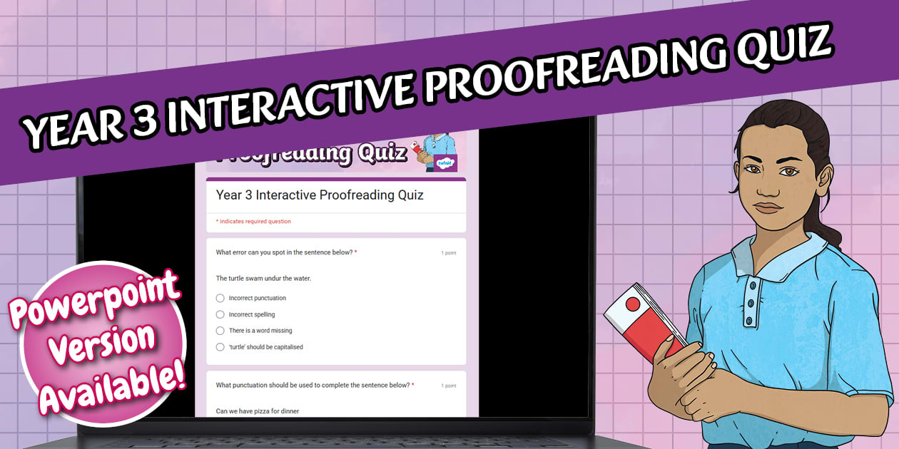 Year 3 Interactive Proofreading Quiz