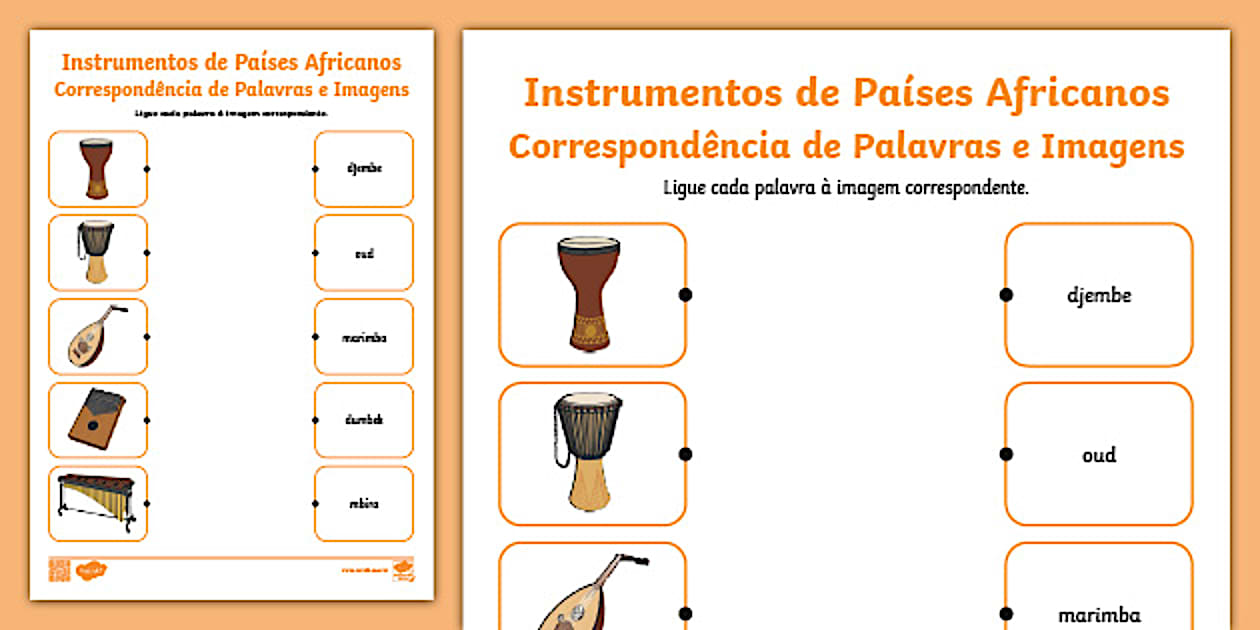 Instrumentos de países africanos (teacher made) - Twinkl
