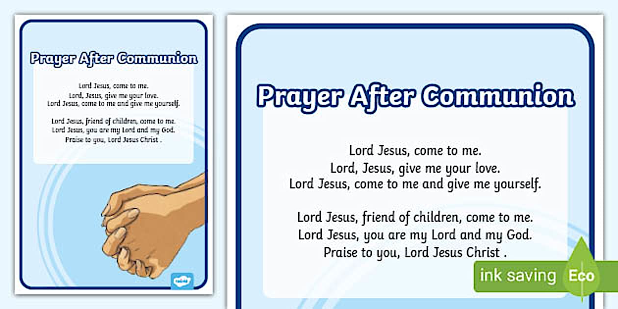 Prayer After Communion Display Poster - Twinkl