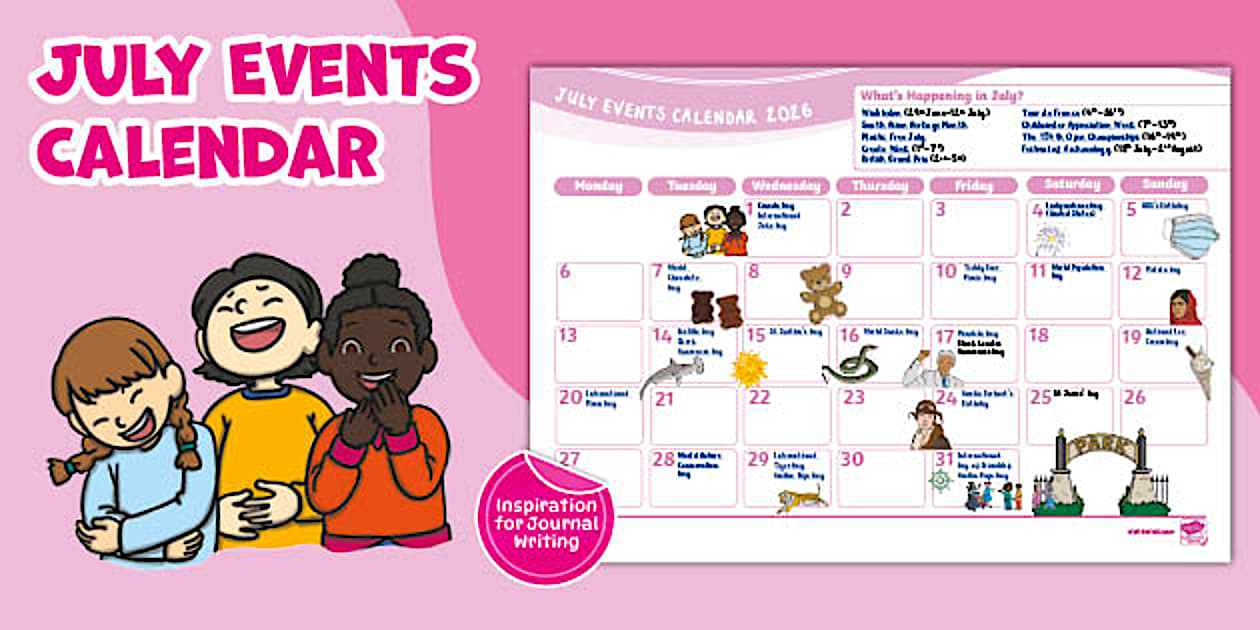July Events Calendar (2026)