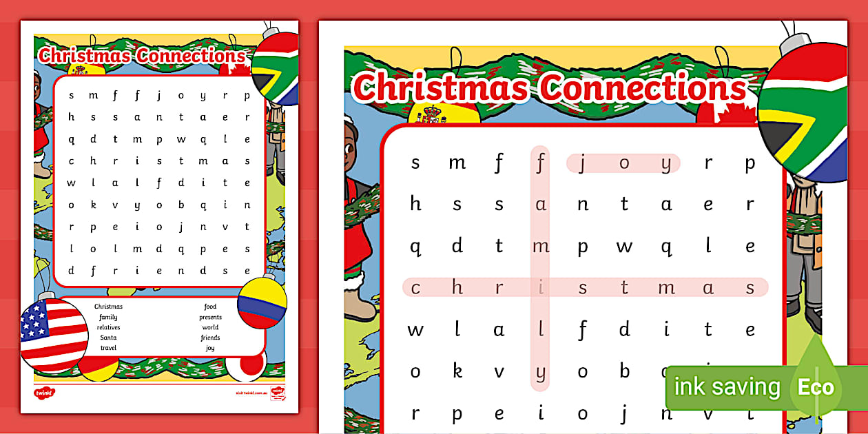Christmas Connections Word Search K-2 - Christmas Resources