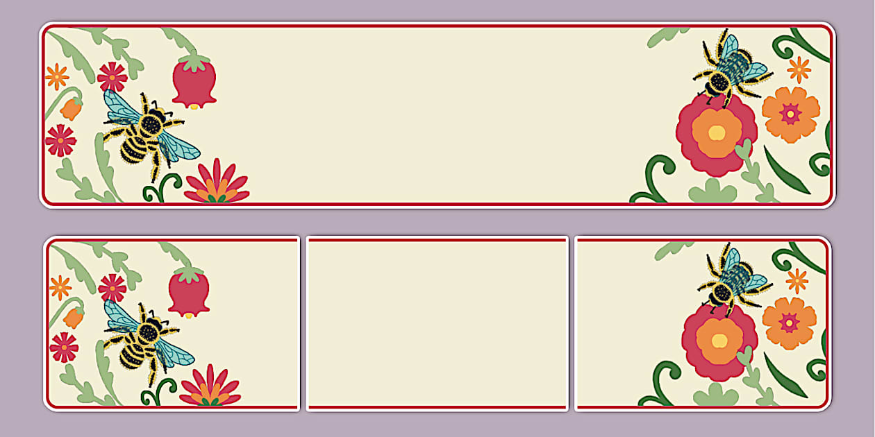 Bee-themed Editable Display Banner (teacher made) - Twinkl