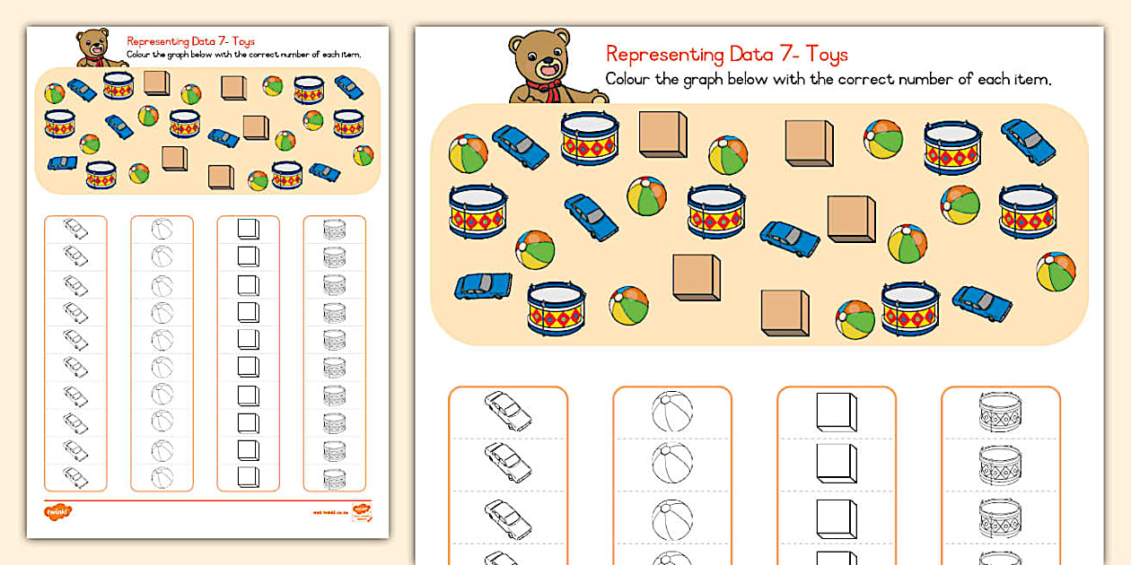 Grade 1 Data Handling: Representing Data - Toys - Twinkl