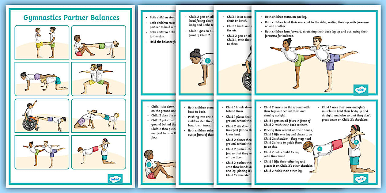 KS2 | Gymnastic Partner Balance Cards (teacher made)