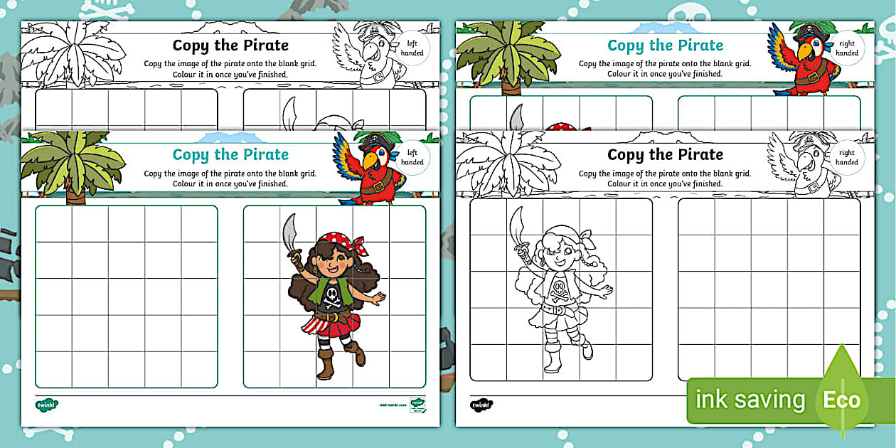 Copy the Pirate Worksheet (teacher made) - Twinkl